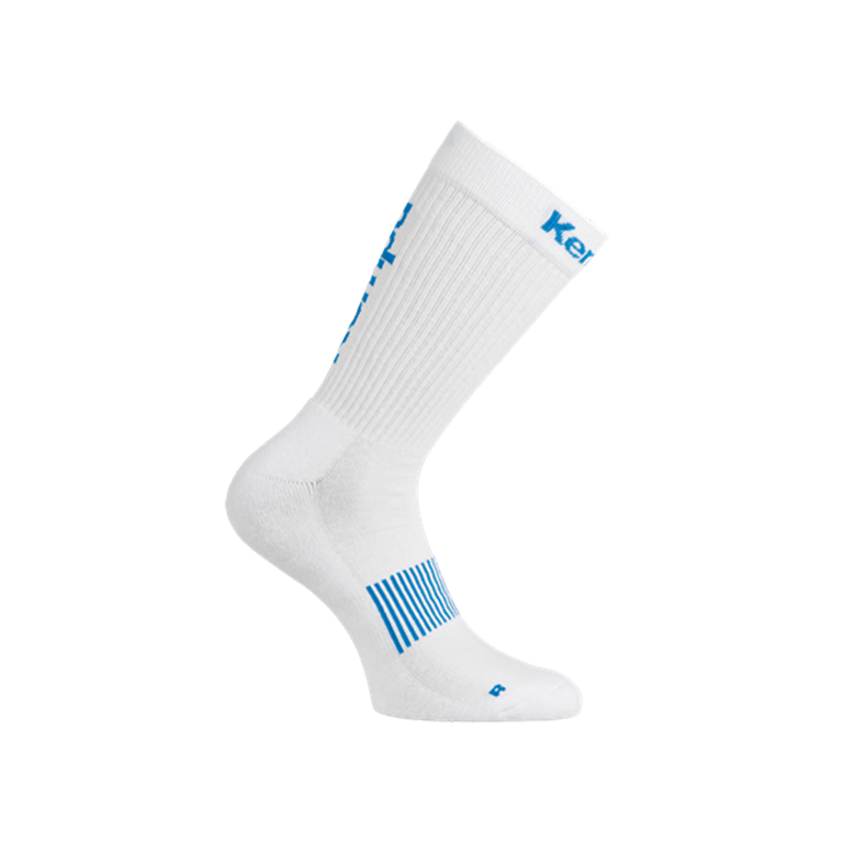 Kempa Logo White/Blue Socks - Handball Pro Shop – HandballPROShop