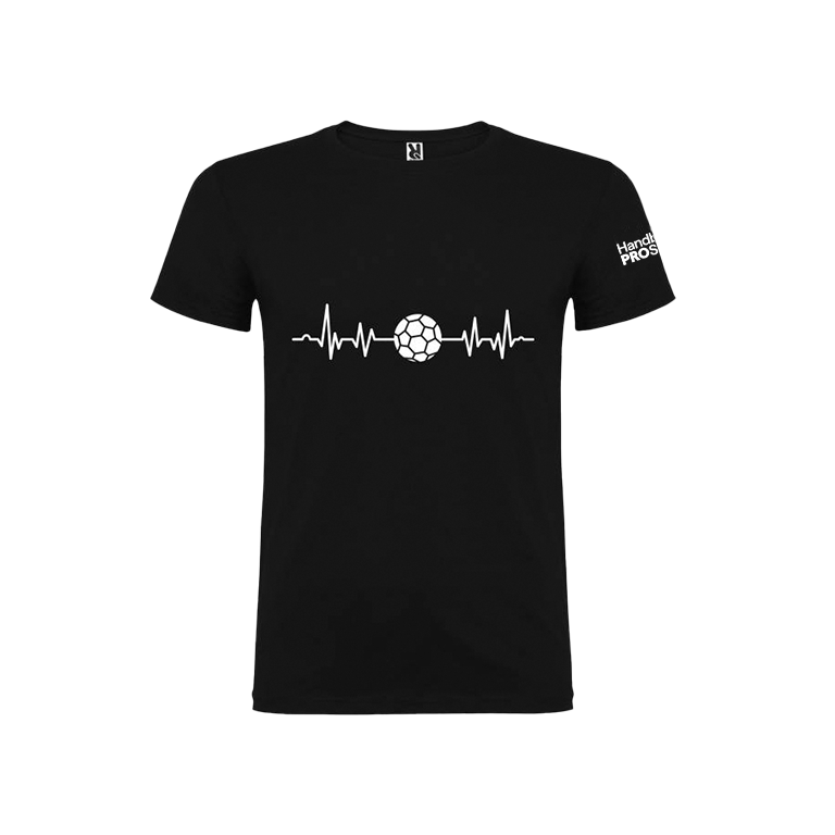 HBPS Heartbeat Black T-Shirt - HandballPROShop