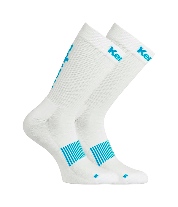 Kempa Logo Socks White/Blue 2025 - HandballPROShop